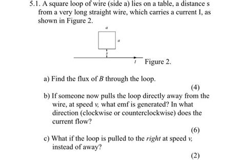Solved A Square Loop Of Wire Side A Lies On A Table Chegg Com