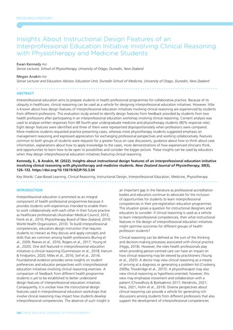 Pdf Insights About Instructional Design Features Of An Interprofessional Education Initiative