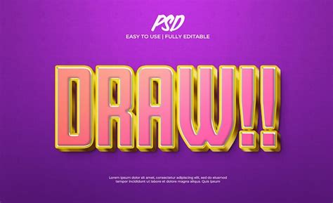 Premium Psd Draw 3d Text Effect