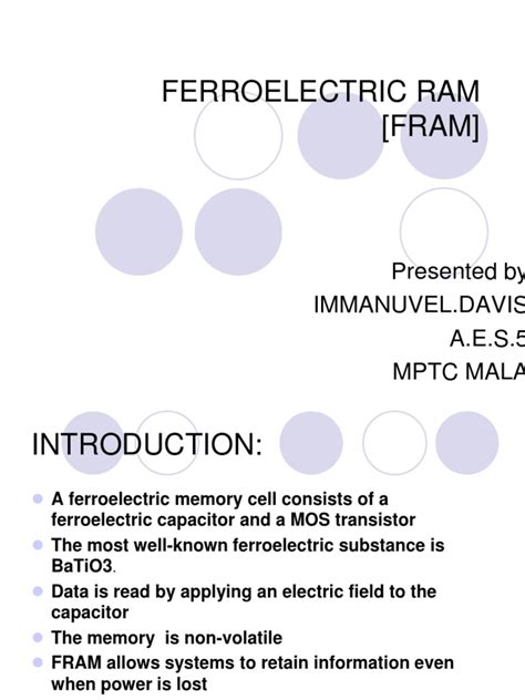 Ferroelectric Ram Pdf Dynamic Random Access Memory Flash Memory