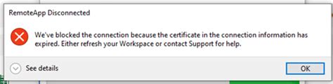 virtual desktop service vds remote app disconnected error it