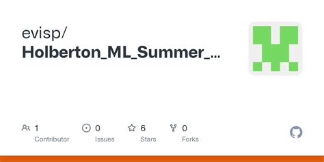 Github Evispholbertonmlsummerschool