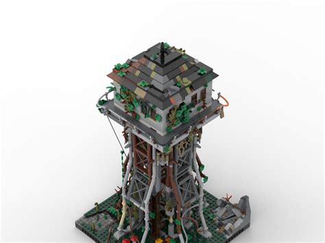 Lego Moc Abandoned Watchtower By Lordalien Rebrickable Build With Lego