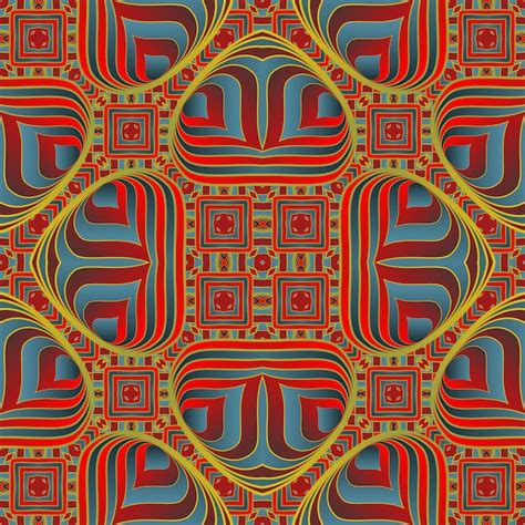 Premium Vector Seamless Vector Abstract Pattern Symmetrical Geometric Background With