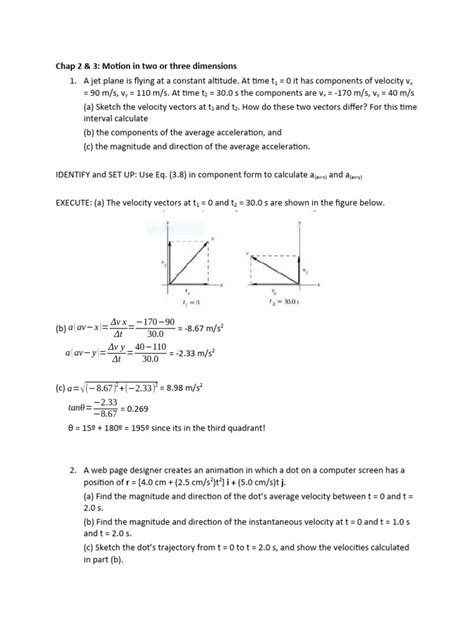 143 First Assignment Questions Pdf Euclidean Vector Velocity
