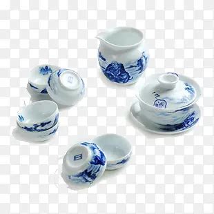功夫茶具套装白色青瓷PNG图片素材下载 图片编号yezkbrmv 免抠素材网