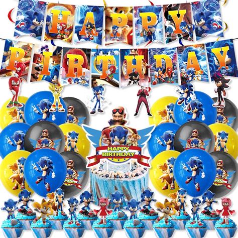 Sonic Party Decorations Sonic The Hedgehog Birthday Party Decoration