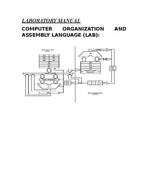 Computer Organization And Assembly Language Manual Bachelor Of