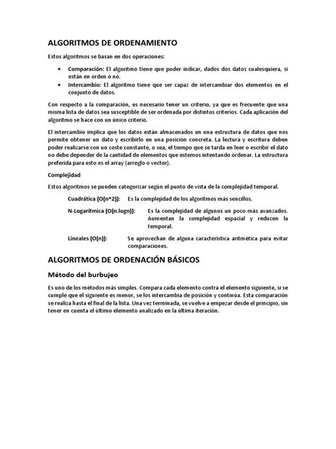 Algoritmos De Busqueda Y Ordenamiento C Pdf Estructura De Datos De Matriz Algoritmos