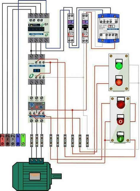 Motor Trifásico Con Contactor Y Botonera Pare Arranque Home