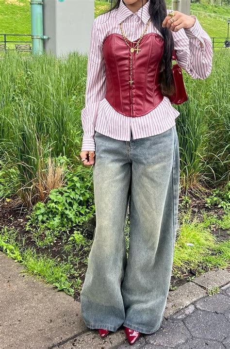 Corset Topdenim Jeansfashion Inspooutfit Ideasoutfit Inspofit