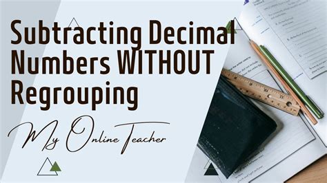 SUBTRACTING DECIMAL NUMBERS WITHOUT REGROUPING YouTube