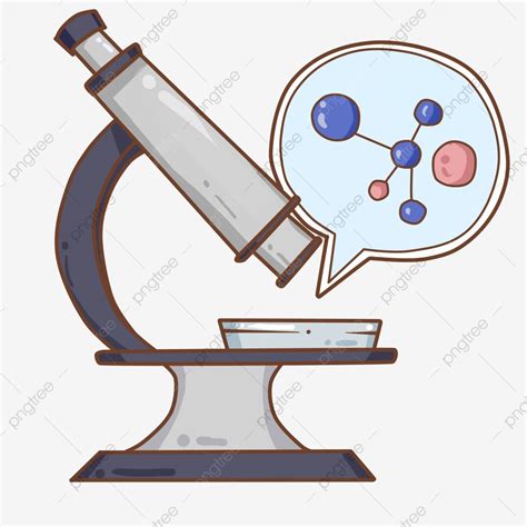 A Cartoon Microscope With Bubbles And Dots On The Side As Well As A