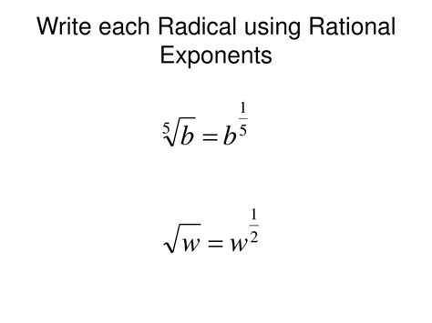 Ppt 5 7 Rational Exponents Powerpoint Presentation Free Download