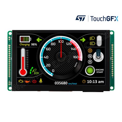 Smart Display 5 Inch Can Bus Tft With Projected Capacitive Touch Custom Can Id Crest