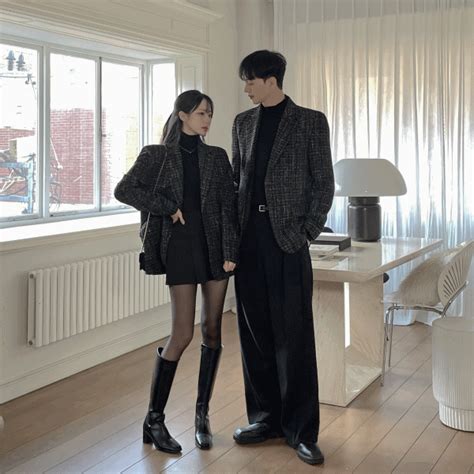 4사이즈 Lodge 트위드 자켓 2064 연말룩 따뜻 도톰 겨울 레이어드 헤링본 고퀄 블랙 톤다운 시크 댄디 출근룩 하객룩 커플 시밀러 데이트 에이블리