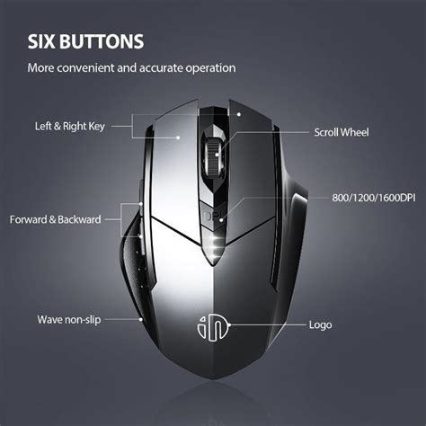 Bluetooth Mouse Upgraded Battery Level Visible Inphic Rechargeable Wireless Mouse Multi