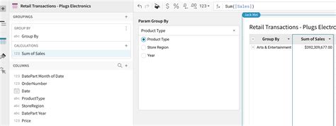 How To Create Dynamic Table Grouping Using Parameter Control Sigma