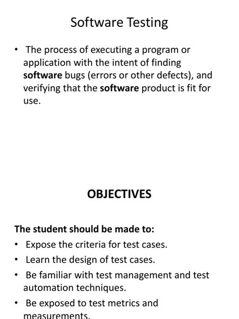 Unit 1 181127161758 Pdf Software Testing Software Bug