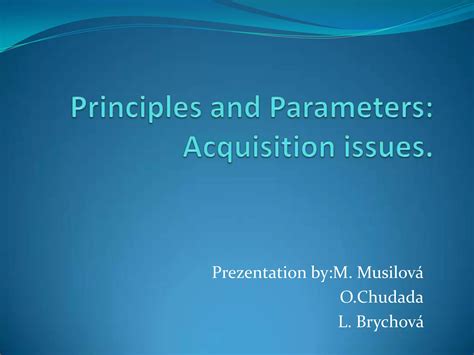 Principles Of Parameters Pptx