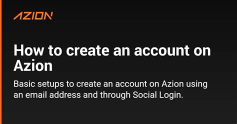 How To Create An Account On Azion Azion Documentation