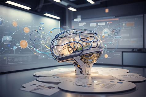 premium ai image futuristic classroom mind maps visualizing complex