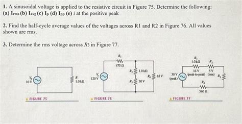 Solved 1 A Sinusoidal Voltage Is Applied To The Resistive
