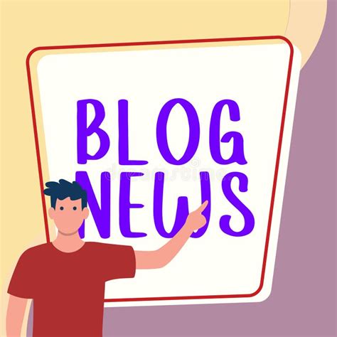 Conceptual Caption Blog News Business Concept Regularly Updated Website Typically One Run By An