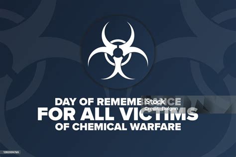화학전쟁의 모든 희생자들을 추모하는 날 휴일 개념 배경 배너 카드 텍스트 비문이있는 포스터용 템플릿 벡터 Eps10 그림입니다 개념에 대한 스톡 벡터 아트 및 기타 이미지