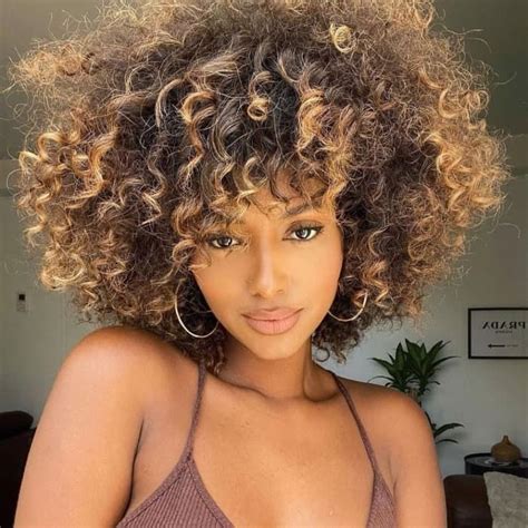 Top Curly Hairstyles For Black Women Brown Hair With Blonde