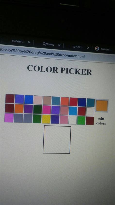 Color Picker Created Html Css And Javascript Programming