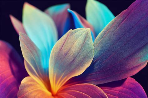 Premium Ai Image Bioluminescent Beautiful Fairy Flowers Background Ai Generative