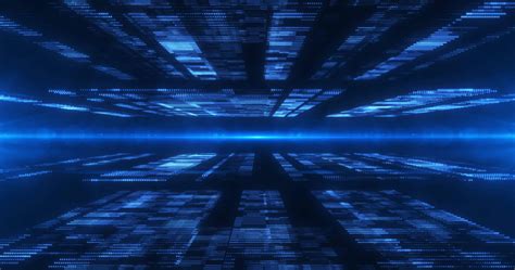 4k Digital Cyberspace With Particles And Digital Data Network Connections Abstract Technology