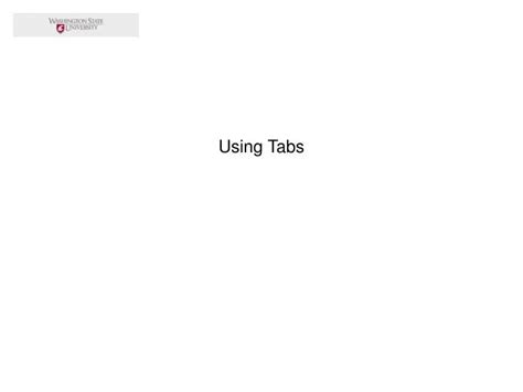 PPT Using Tabs PowerPoint Presentation Free Download ID 3830967