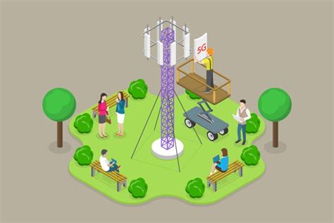3d Isometric Flat Set Of Telecom Towers Royalty Free Vector