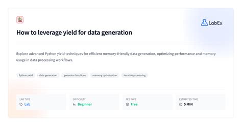 How To Leverage Yield For Data Generation Labex