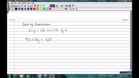 solving a mixture problem using a system of equations youtube