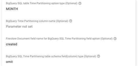 Firestore Bigquery Export Table Not Partitioned Despite Using Default