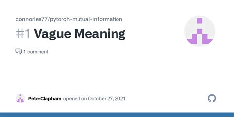 vague meaning · issue 1 · connorlee77 pytorch mutual information · github