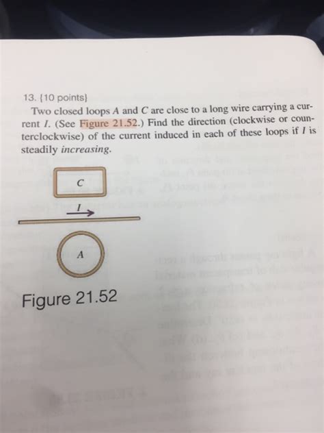 Solved Two Closed Loops A And C Are Close To A Long Wire