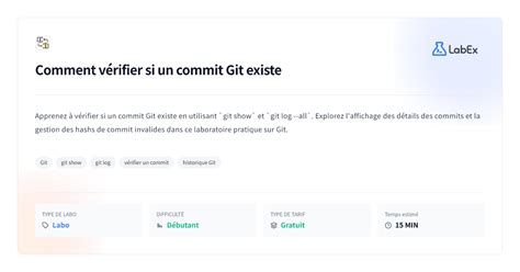 Comment Vérifier Si Un Commit Git Existe Labex