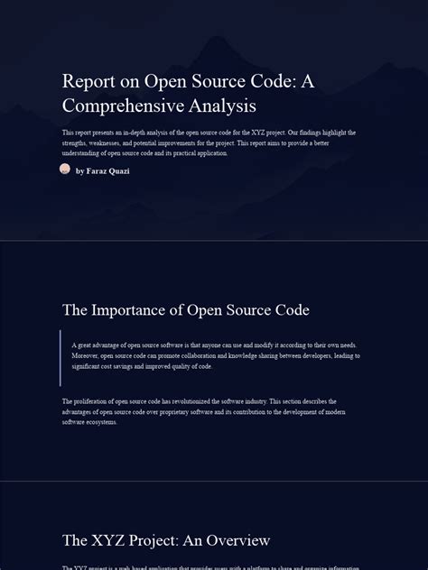 report on open source code a comprehensive analysis pdf open source