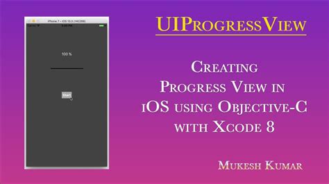 How To Implement Progress View In Ios Using Objective C Xcode 8 Youtube