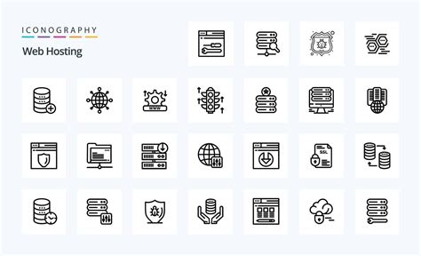 Web Hosting Line Icon Pack Vector Art At Vecteezy