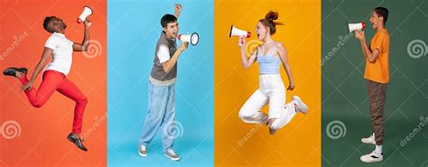 Juventud Collage Con Retratos De Diferentes Modelos Multiétnicos