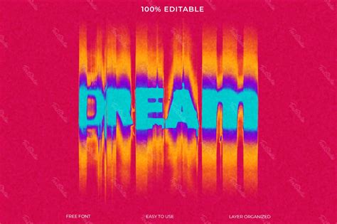 Dream Text Style Effect Photoshop Premium Psd File