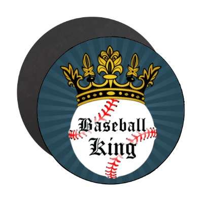 Baseball King Crown Stickers Magnet Wacky Print