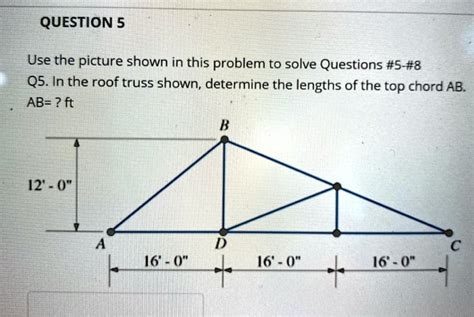 Solved Question 5 Use The Picture Shown In This Problem To Solve