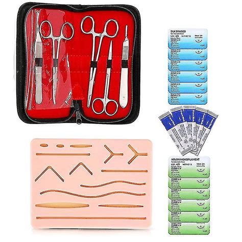 Complete Suture Kit For Studentsincluding Silicone Suture Pad And