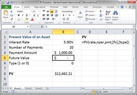 PV Function Get The Present Value In Excel TeachExcel